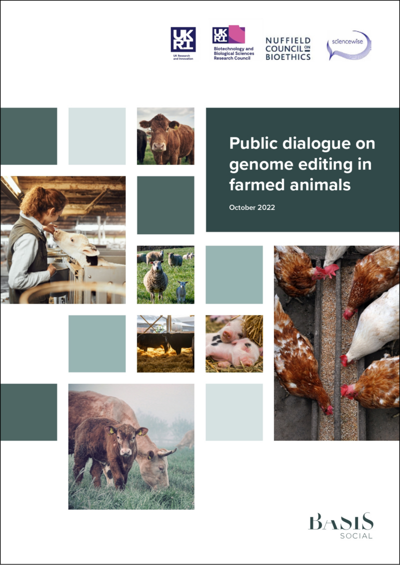 Public dialogue on genome editing and farmed animals | Sciencewise